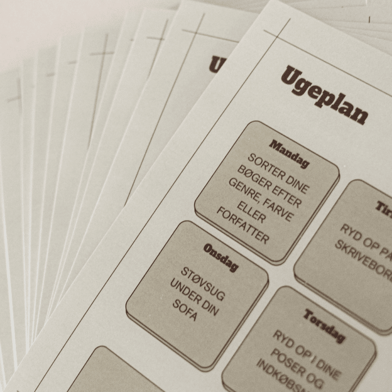 UGEPLAN | Print selv | Print din ugeplan og skab overblik