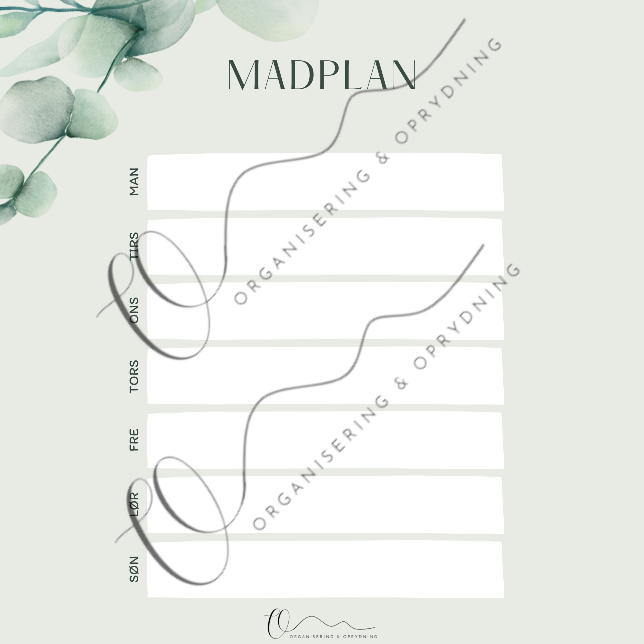 INDKØBSSEDDEL | Print selv | Print et skema til indkøb