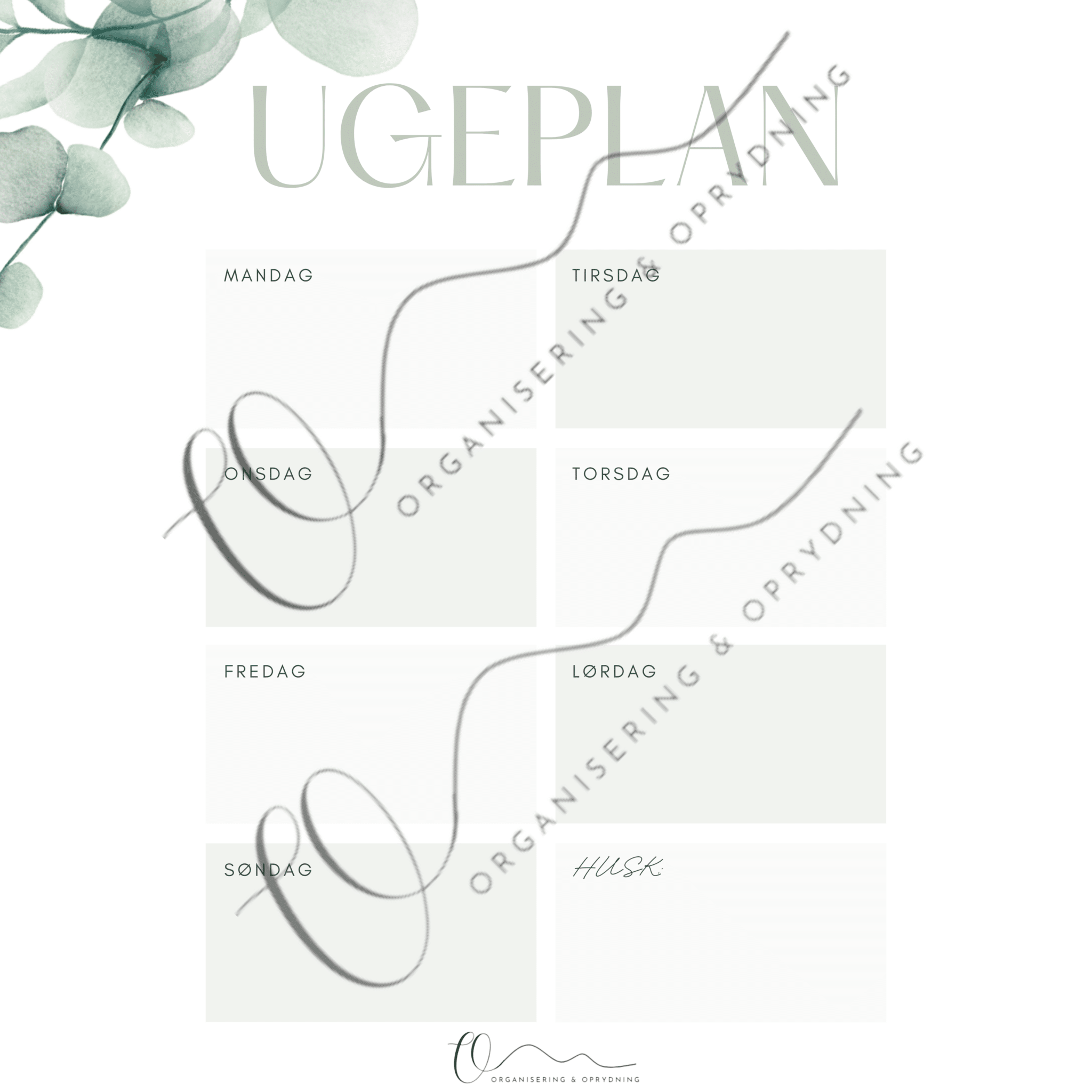 UGEPLAN | Print selv | Print din ugeplan og skab overblik
